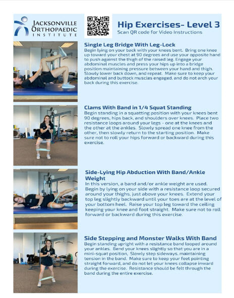 Hip Exercises for Home - JOI Jacksonville Orthopaedic Institute